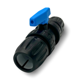 MDPE 50mm Compression Double Union Ball Valve